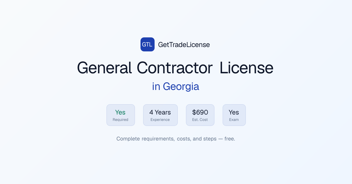 Georgia General Contractor License 2026: Cost, Exam & Requirements